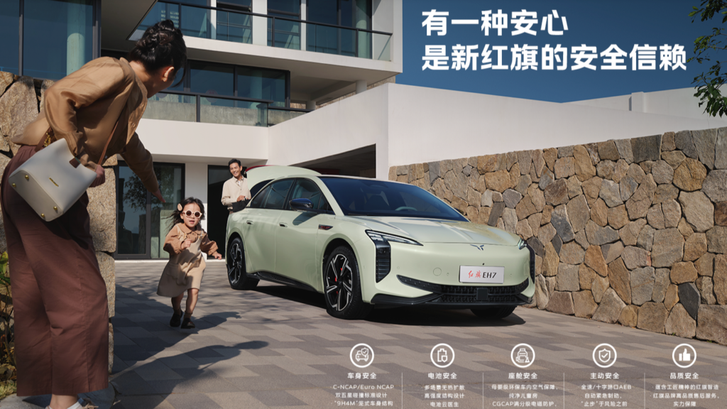 最年輕的红旗電動車EH7上市，CLTC最高續航力820公里 | 地球黃金線