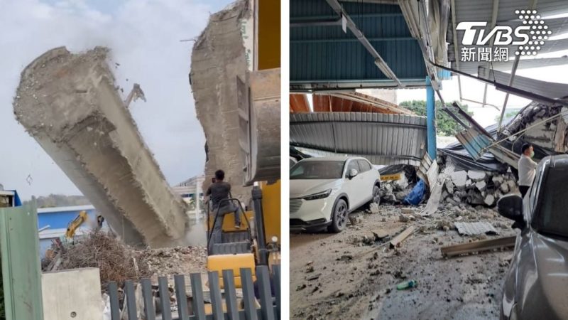 南投20年閒置飼料塔拆除竟砸中Honda保養廠！HR-V等6車受損「車主傻眼」 | 地球黃金線