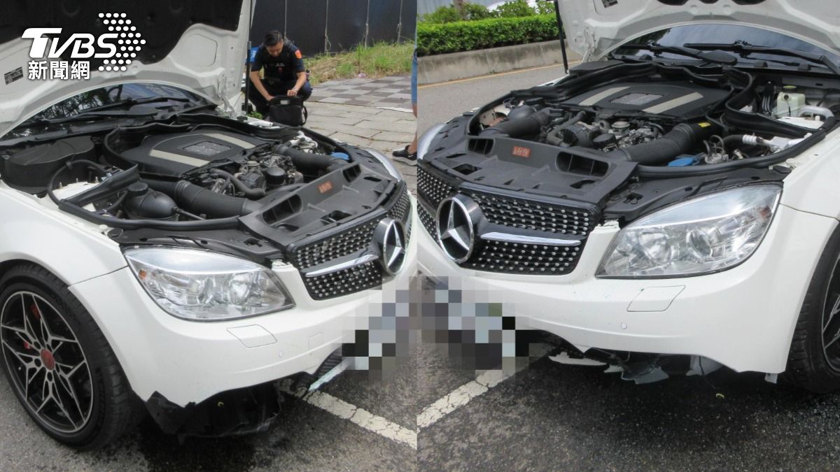 台中賓士狠撞分隔島凹一片！肇事影像曝「加速迴轉超車失控」掀網友熱議 | 地球黃金線