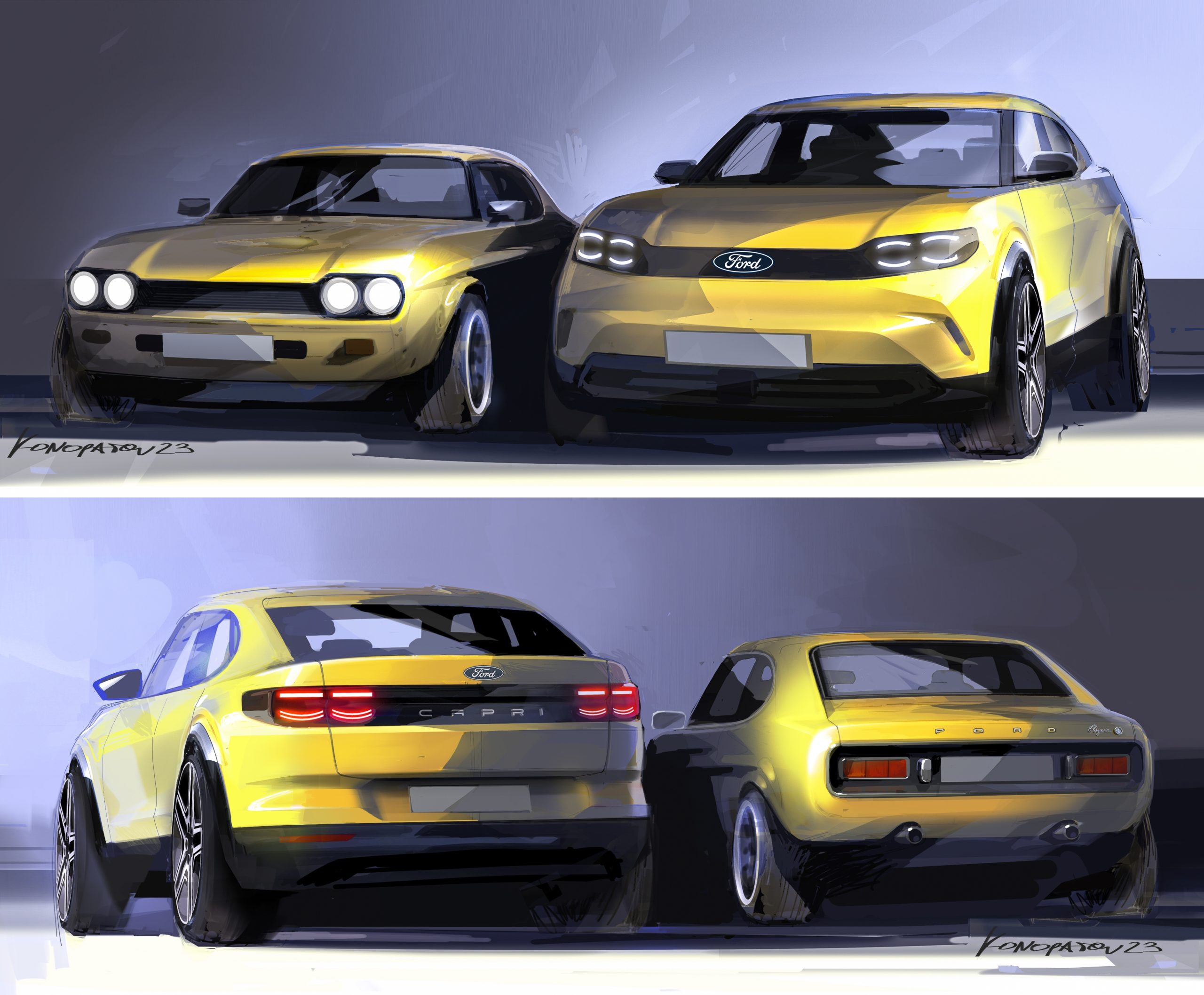 Ford Capri睽違35年傳奇回歸，化身MEB平台跨界電動轎跑 | 地球黃金線