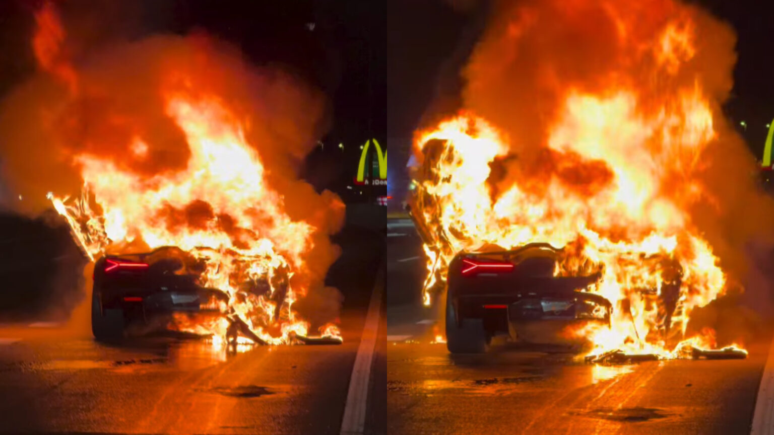 Lamborghini Revuelto開到一半突起火，千匹油電大牛慘燒成火球 | 地球黃金線