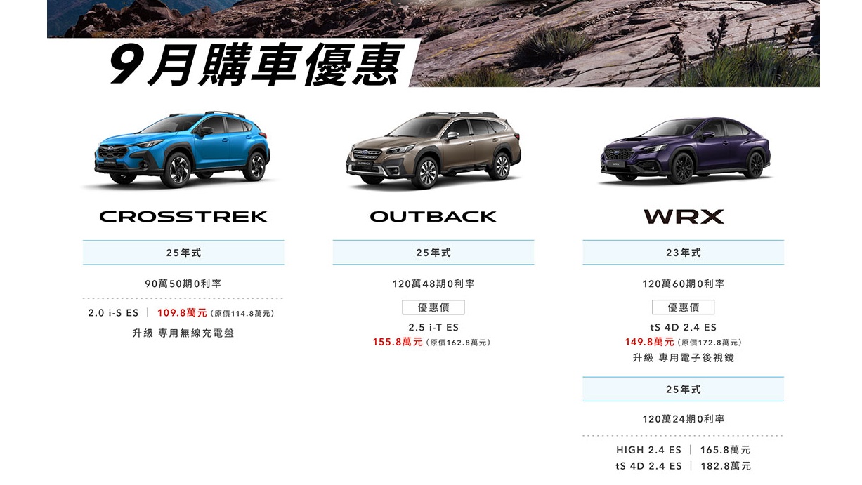 Subaru再掀降價潮！Crosstrek、Outback、舊款Forester全面加碼優惠 | 地球黃金線